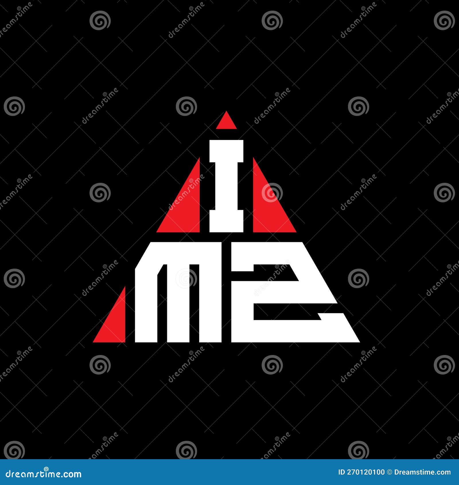 IMZ Triangle Letter Logo Design with Triangle Shape. IMZ Triangle Logo ...