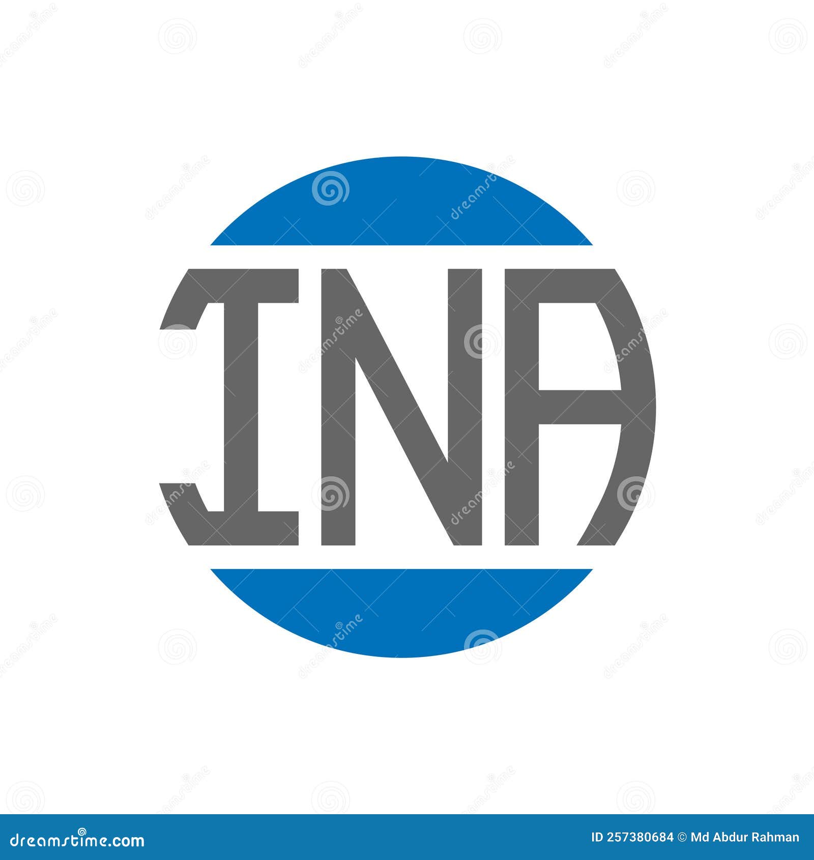 INA Letter Logo Design On White Background. INA Creative Initials ...