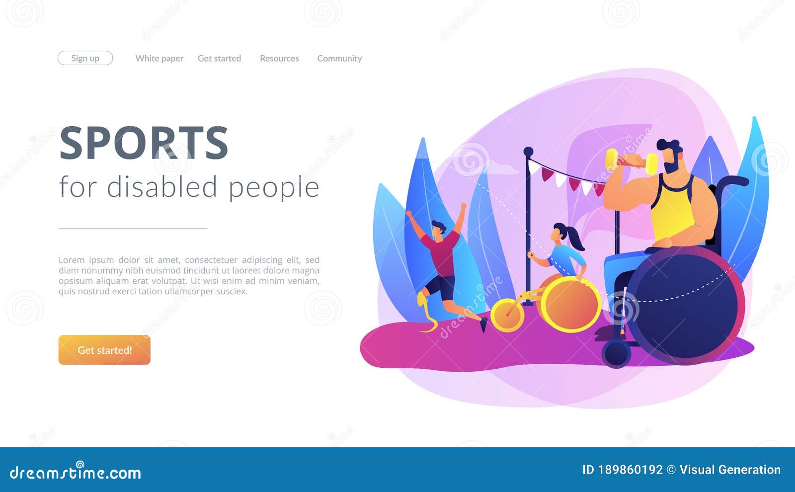 Inaccessible Environments Concept Landing Page Stock Vector ...