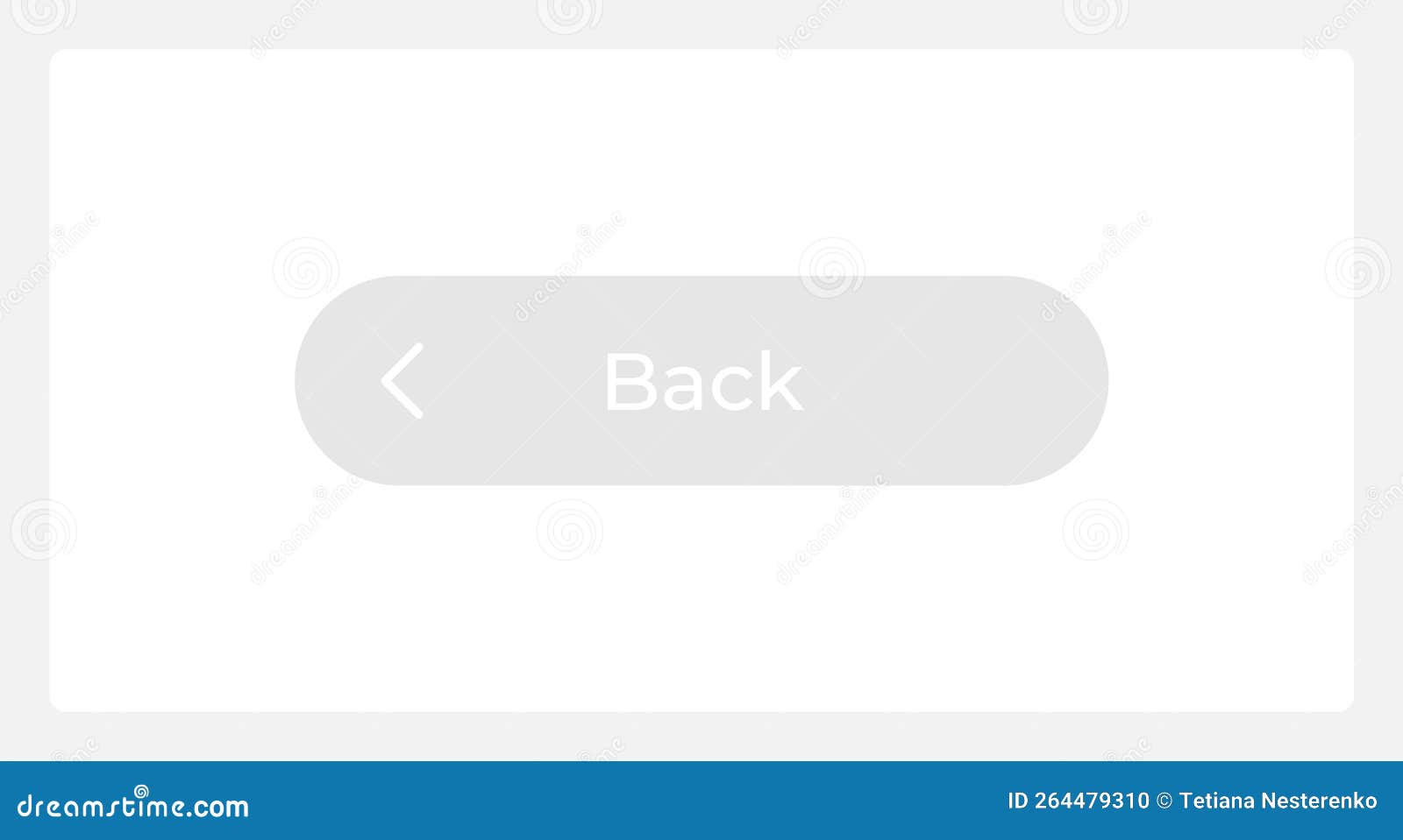Inactive Back Button Ui Element Template Stock Vector Illustration Of Element Back 264479310
