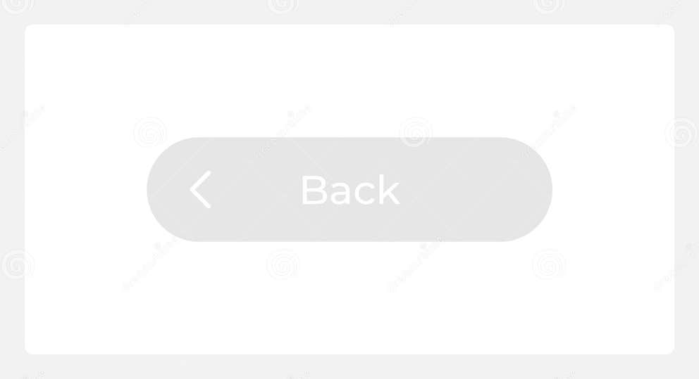 Inactive Back Button Ui Element Template Stock Vector Illustration Of Element Back 264479310