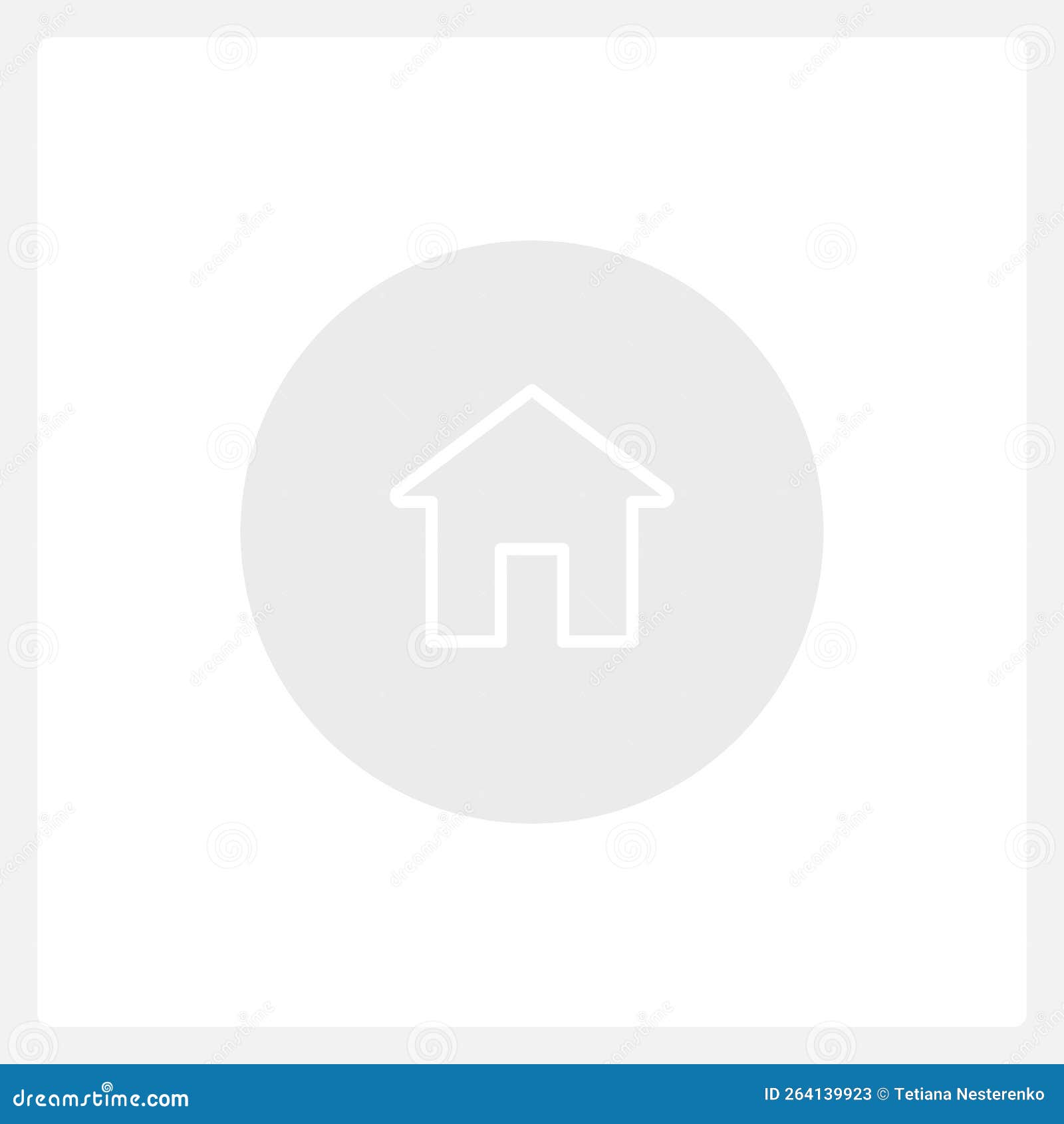 Inactive Home Page Button Ui Element Template Stock Vector