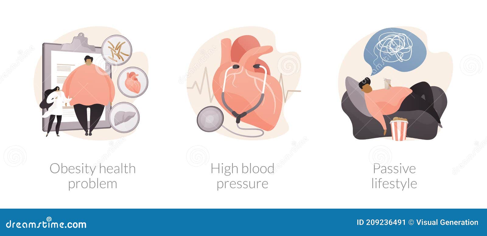 Inactive Lifestyle Problems Abstract Concept Vector Illustrations ...