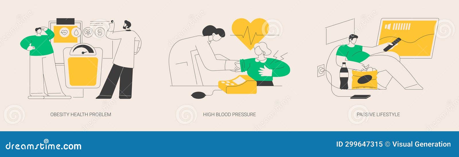 Inactive Lifestyle Problems Abstract Concept Vector Illustrations ...