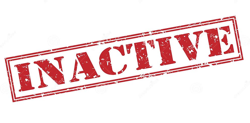 Inactive red stamp stock illustration. Illustration of icon - 97567506