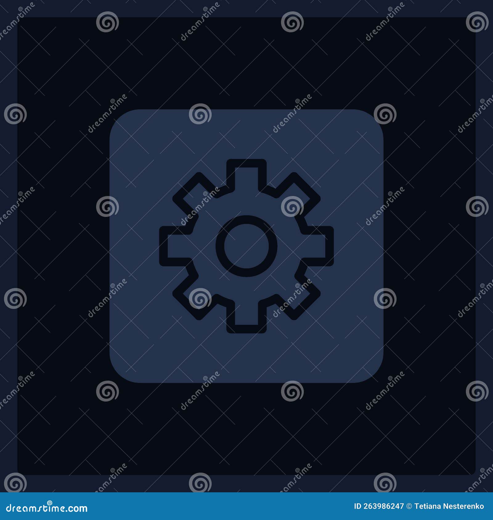 Inactive Settings Button Ui Element Template Stock Vector