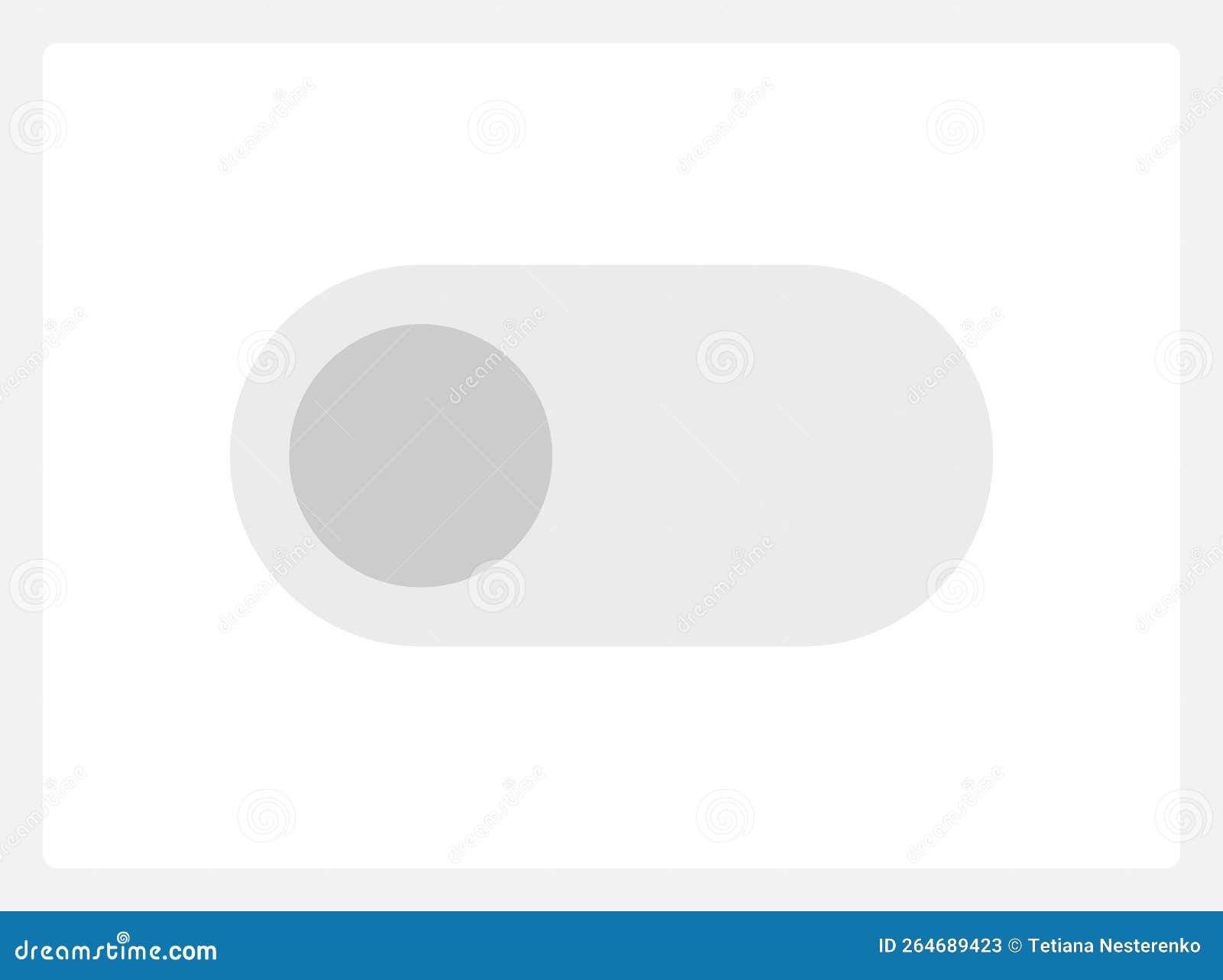 Inactive Toggle Button Ui Element Template Stock Vector Illustration Of Website Editable