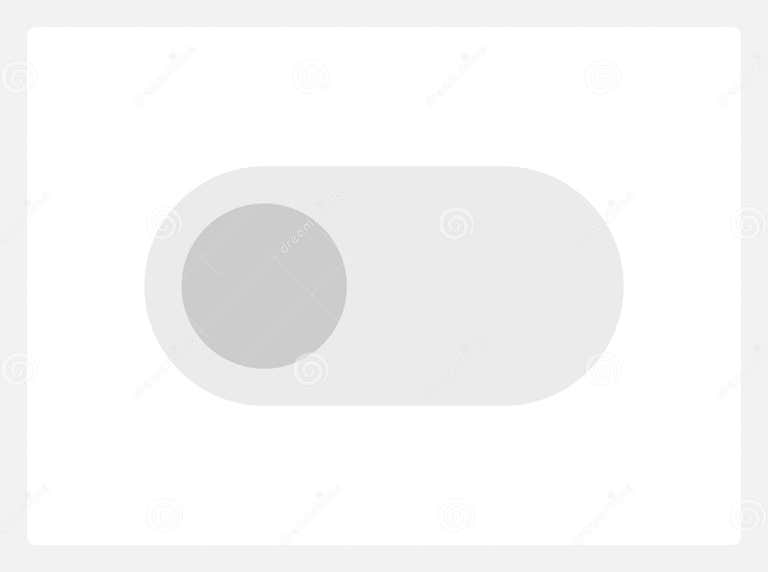 Inactive Toggle Button Ui Element Template Stock Vector Illustration Of Website Editable