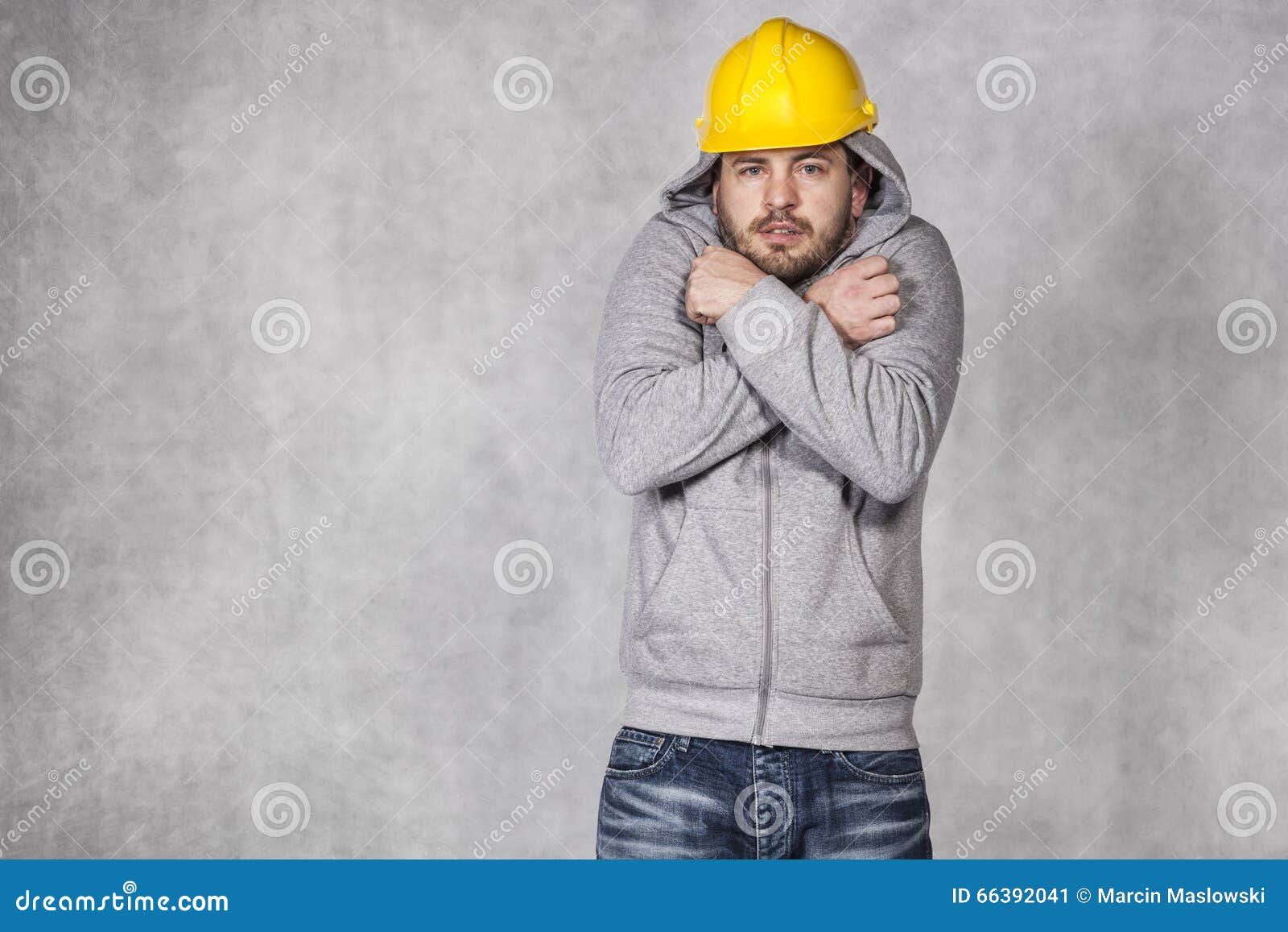 Inadequate clothing worker stock image. Image of design - 66392041
