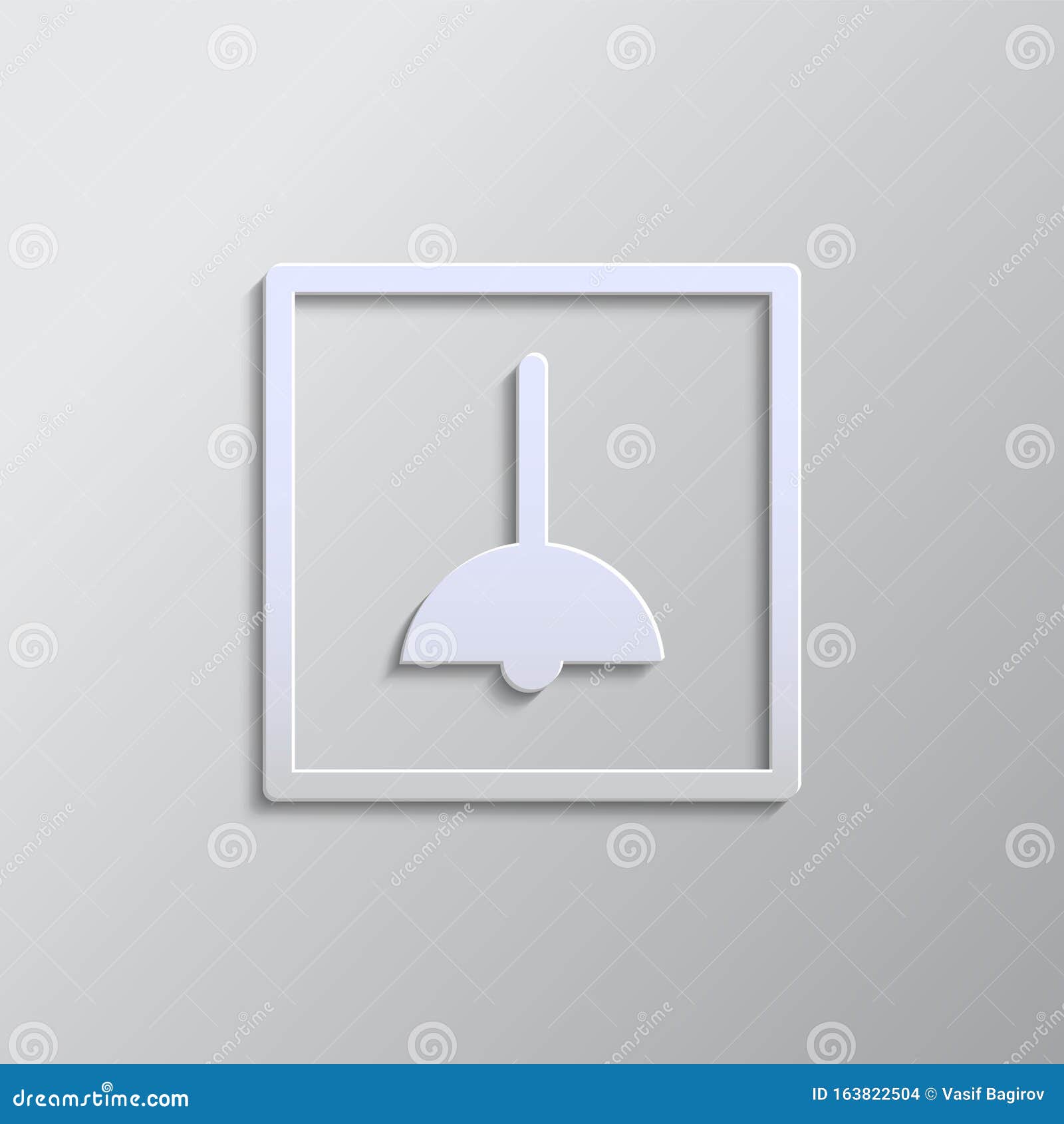 Inadequate, Light Paper Style Icon. Grey Color Vector Background Stock ...