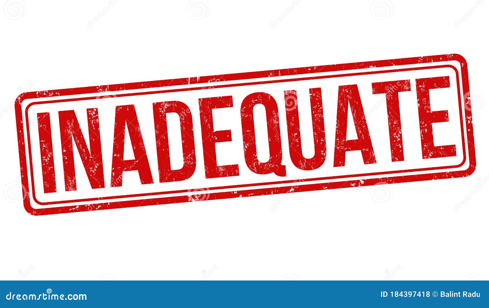 Inadequate sign or stamp stock vector. Illustration of message - 184397418