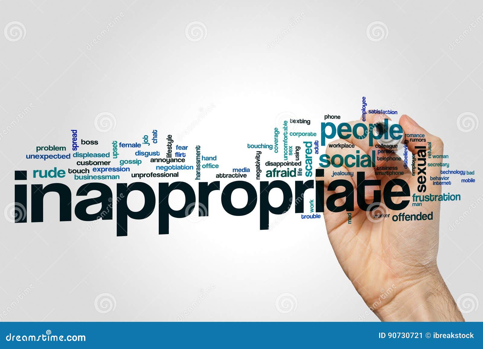 Inappropriate Word Cloud Concept Stock Image - Image of offended ...