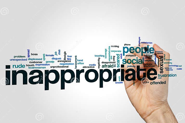 Inappropriate Word Cloud Concept Stock Image - Image of offended ...