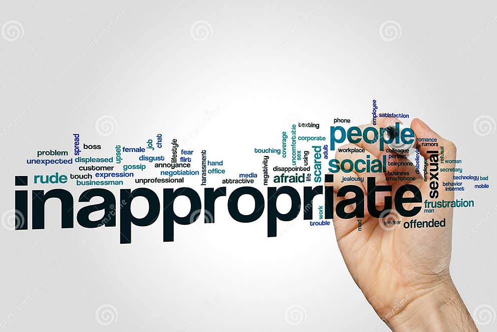 Inappropriate Word Cloud Concept Stock Image - Image of offended ...