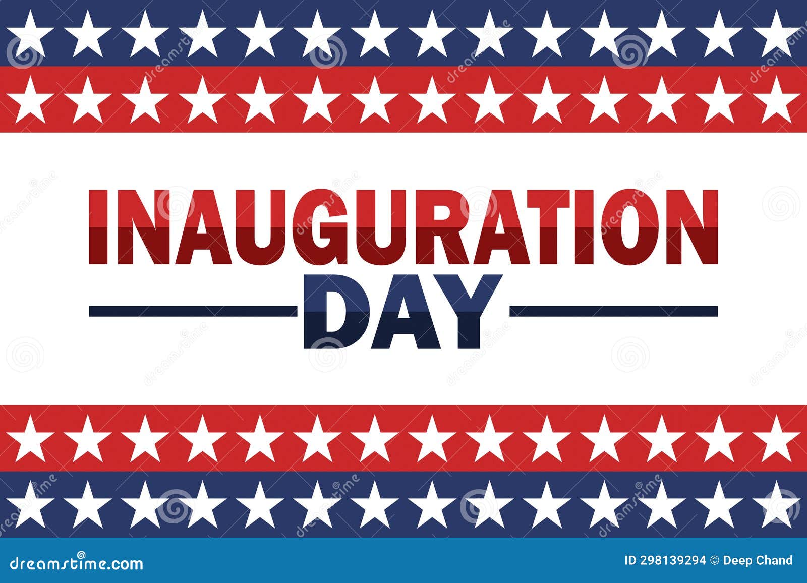 Inauguration Day Banner Isolated On Light Blue Background. Banner ...