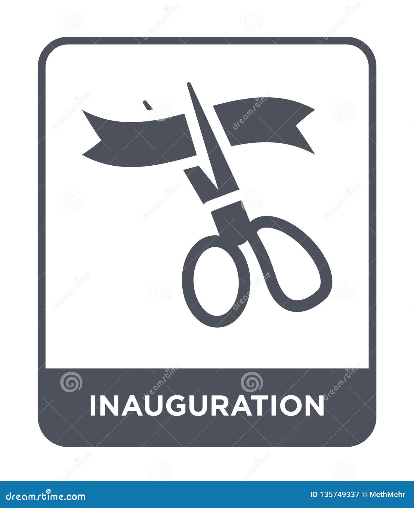 Inauguration Icon in Trendy Design Style. Inauguration Icon Isolated on ...