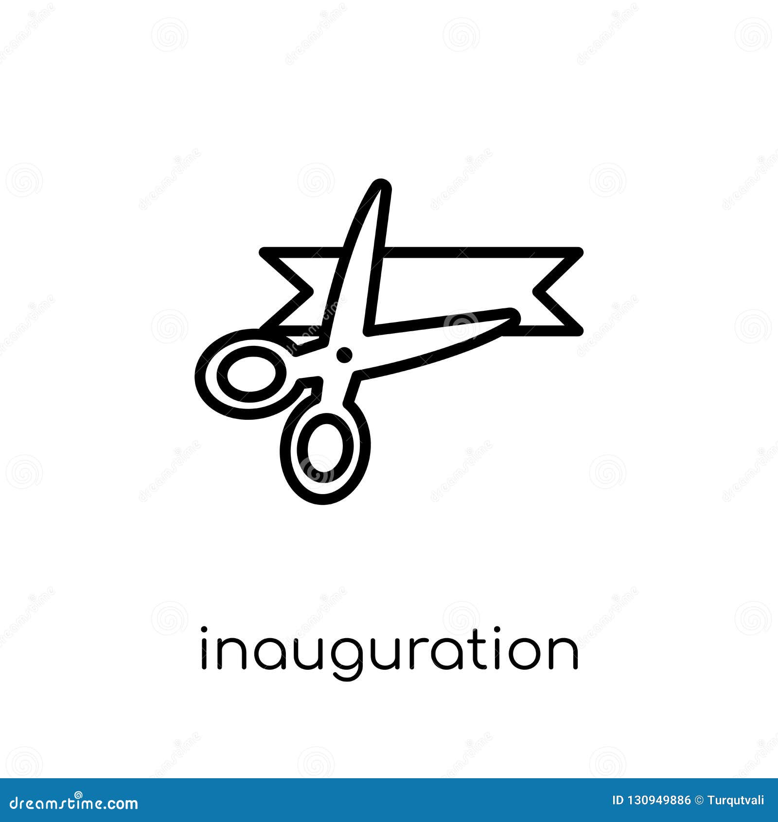 Inauguration Icon. Trendy Modern Flat Linear Vector Inauguration Stock Vector - Illustration of ...