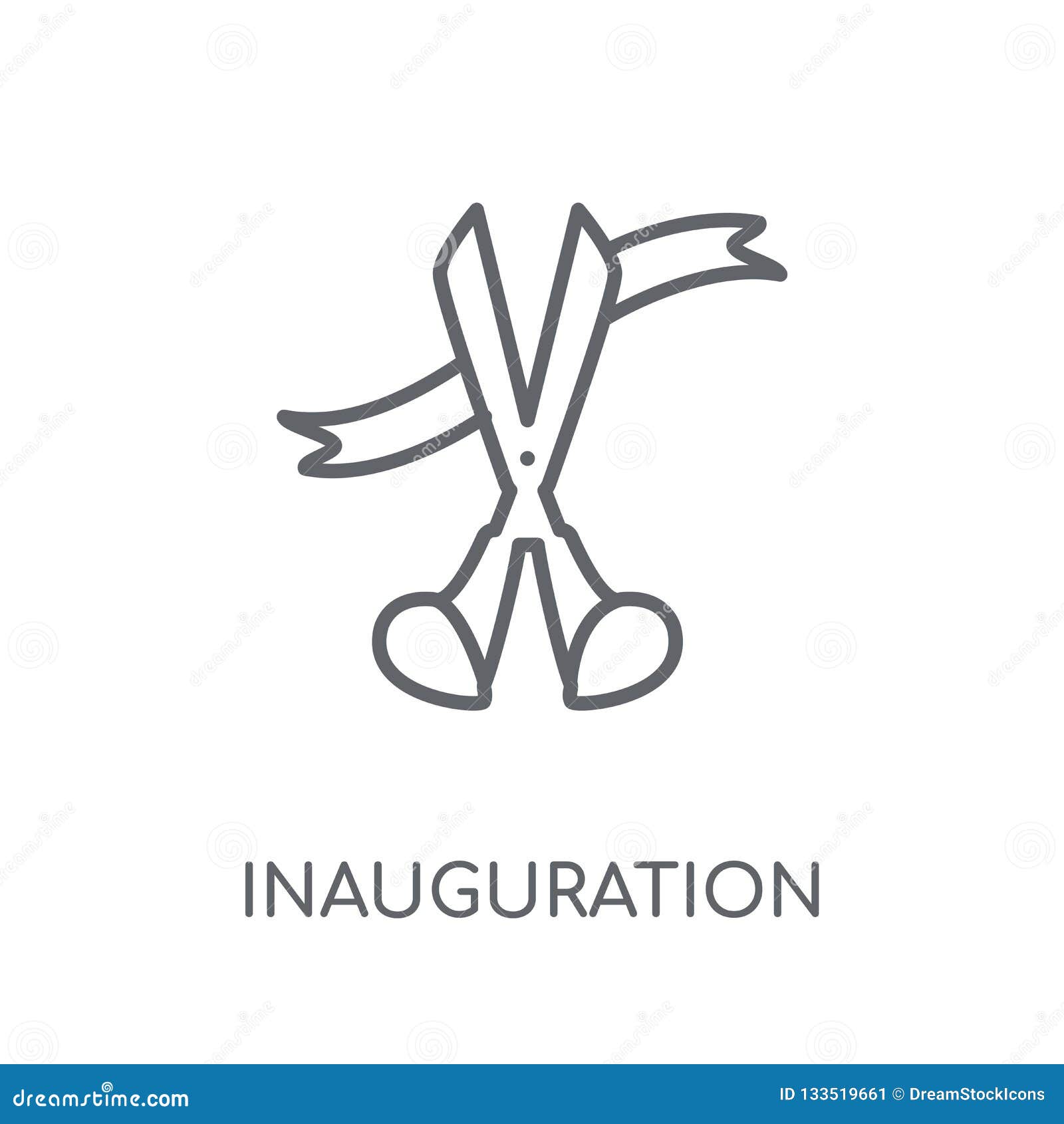 Inauguration Linear Icon. Modern Outline Inauguration Logo Conce Stock ...