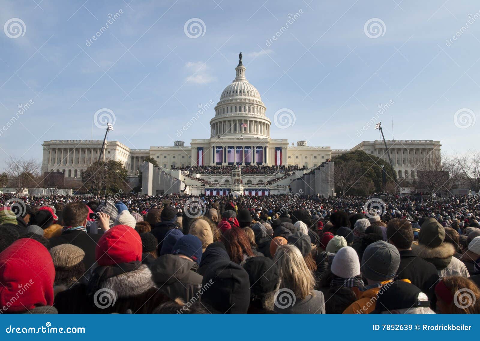 Inauguration at U.S. Capitol Editorial Stock Image - Image of exterior ...