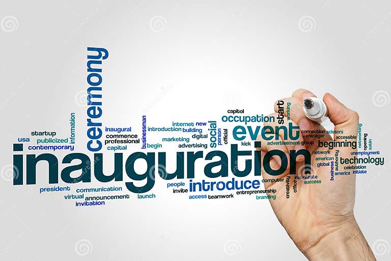 Inauguration word cloud stock photo. Image of ceremony - 90730514