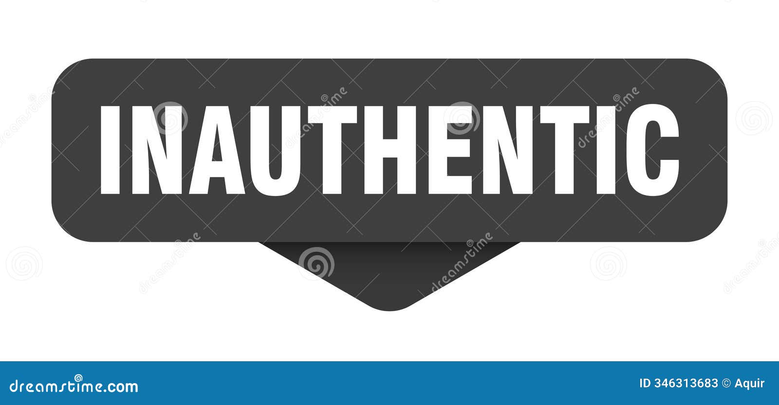 Inauthentic Sticker. Inauthentic Sign on Transparent Background Stock ...