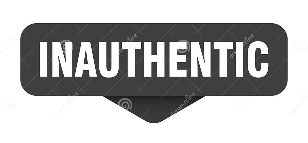 Inauthentic Sticker. Inauthentic Sign on Transparent Background Stock ...