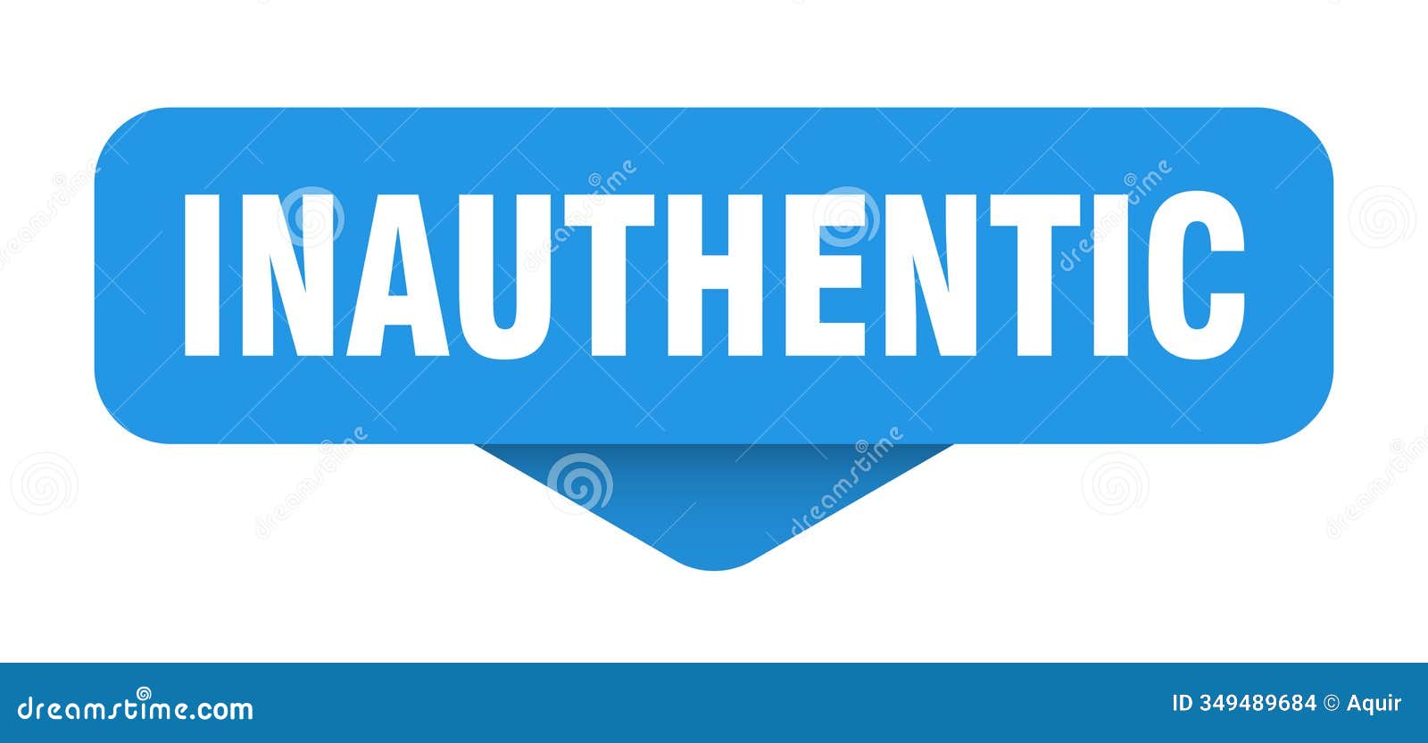 Inauthentic Button. Inauthentic Sign. Key. Push Button. Cartoon Vector ...