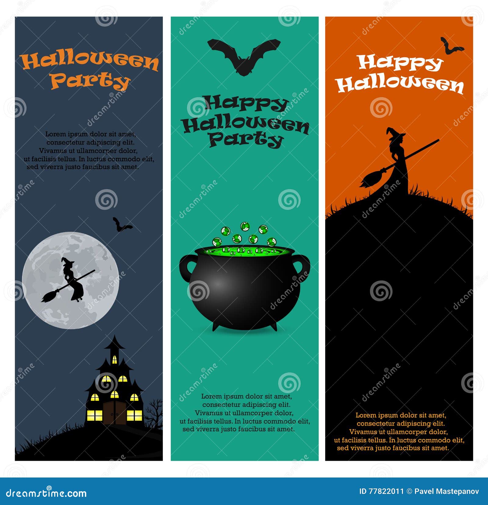 Inbjudan Till En Halloween Deltagare Vektor Illustrationer ...