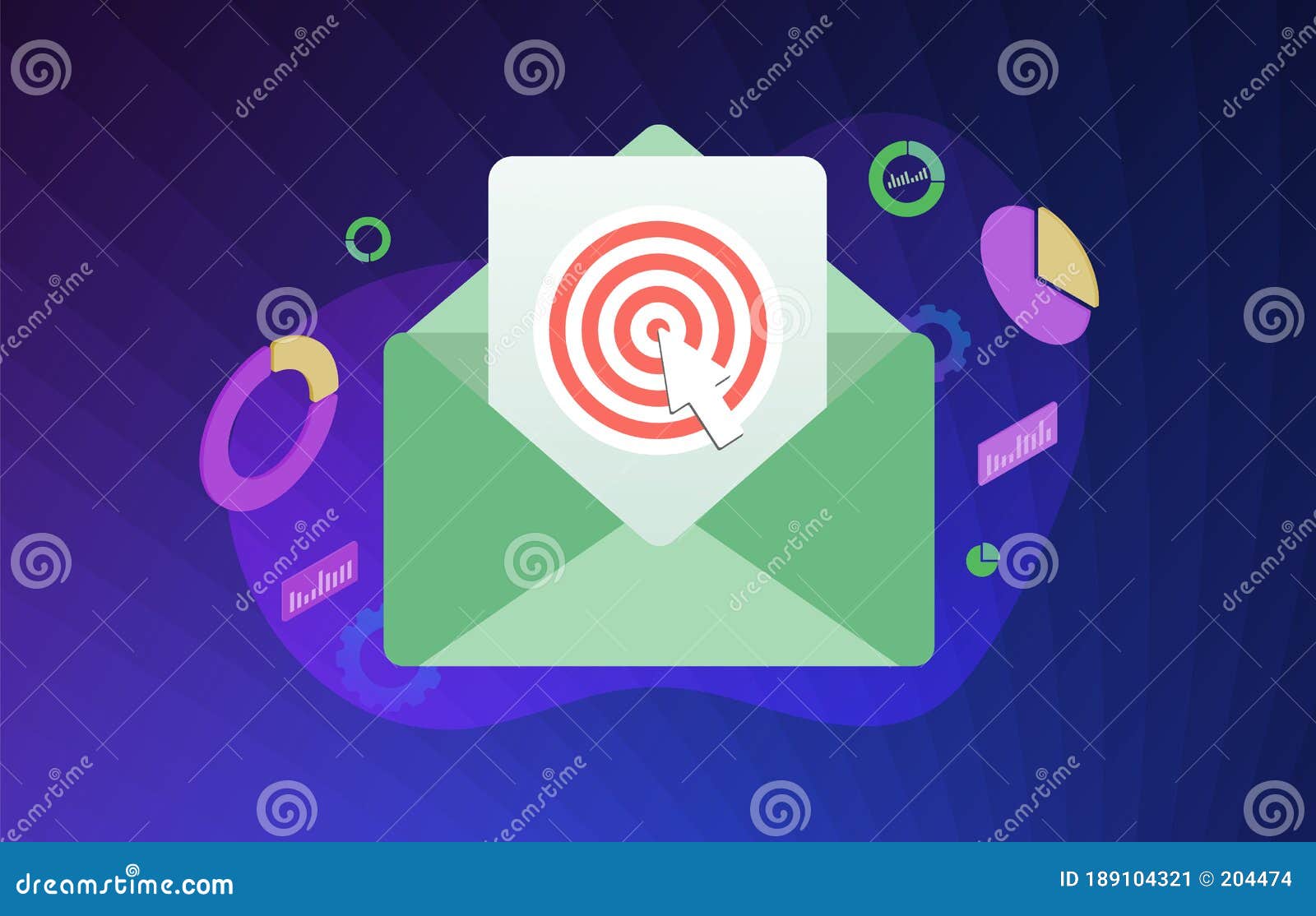 Inbound E-Mail Marketing Vector Illustration Concept. Advertisement ...
