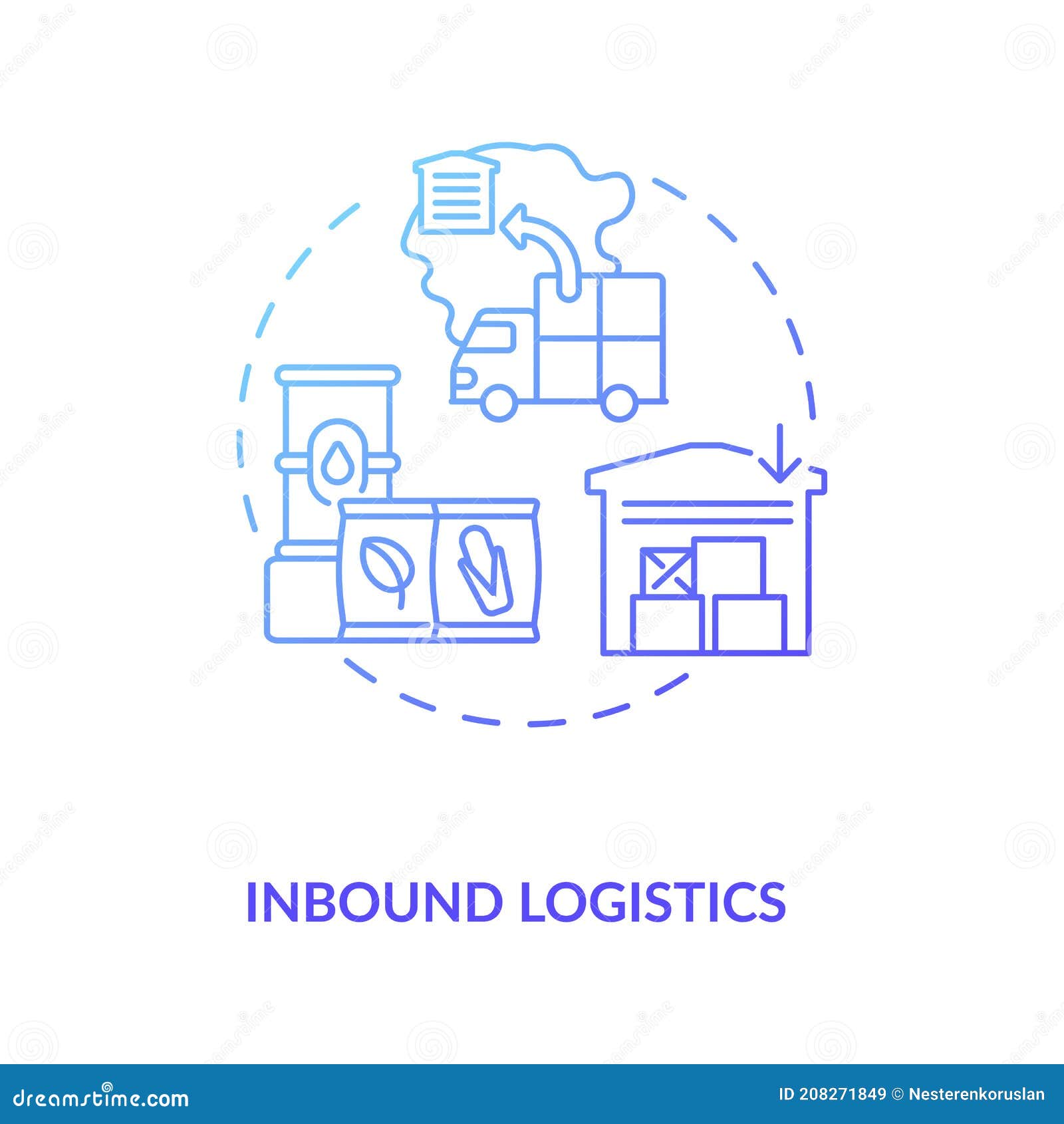 Inbound Logistics Concept Icon Stock Vector - Illustration of graphic ...