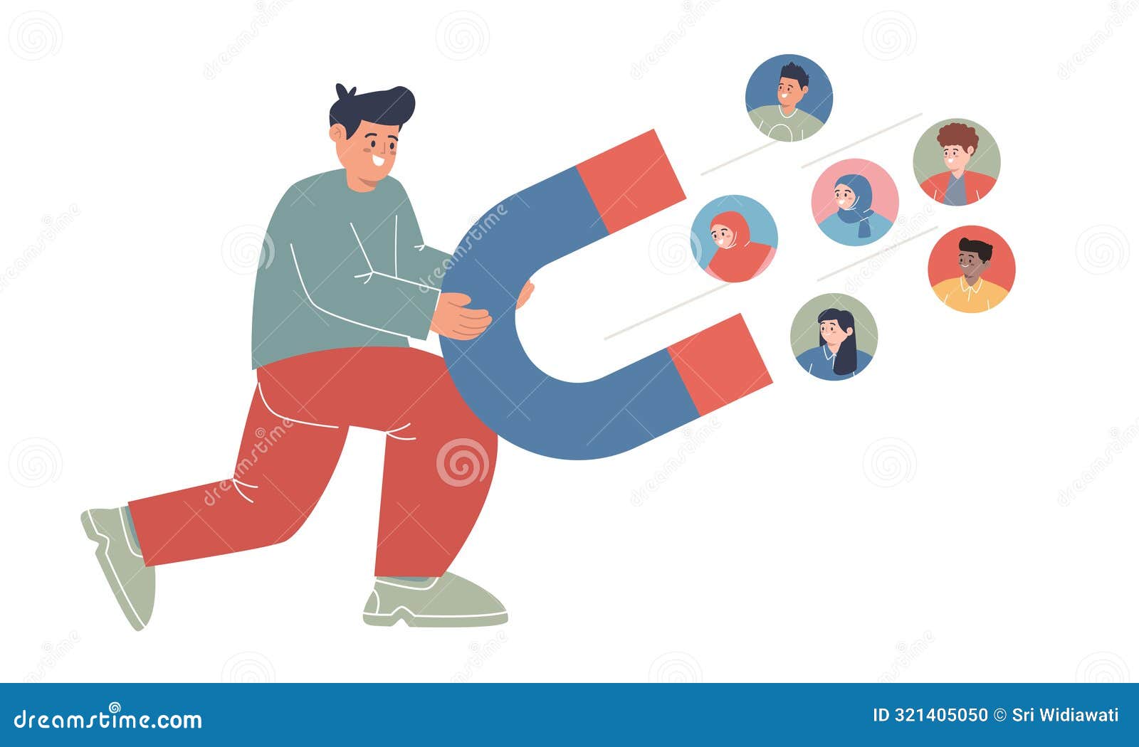 Inbound Marketing Process Magnet Capture Customer Leads Attract Pull ...