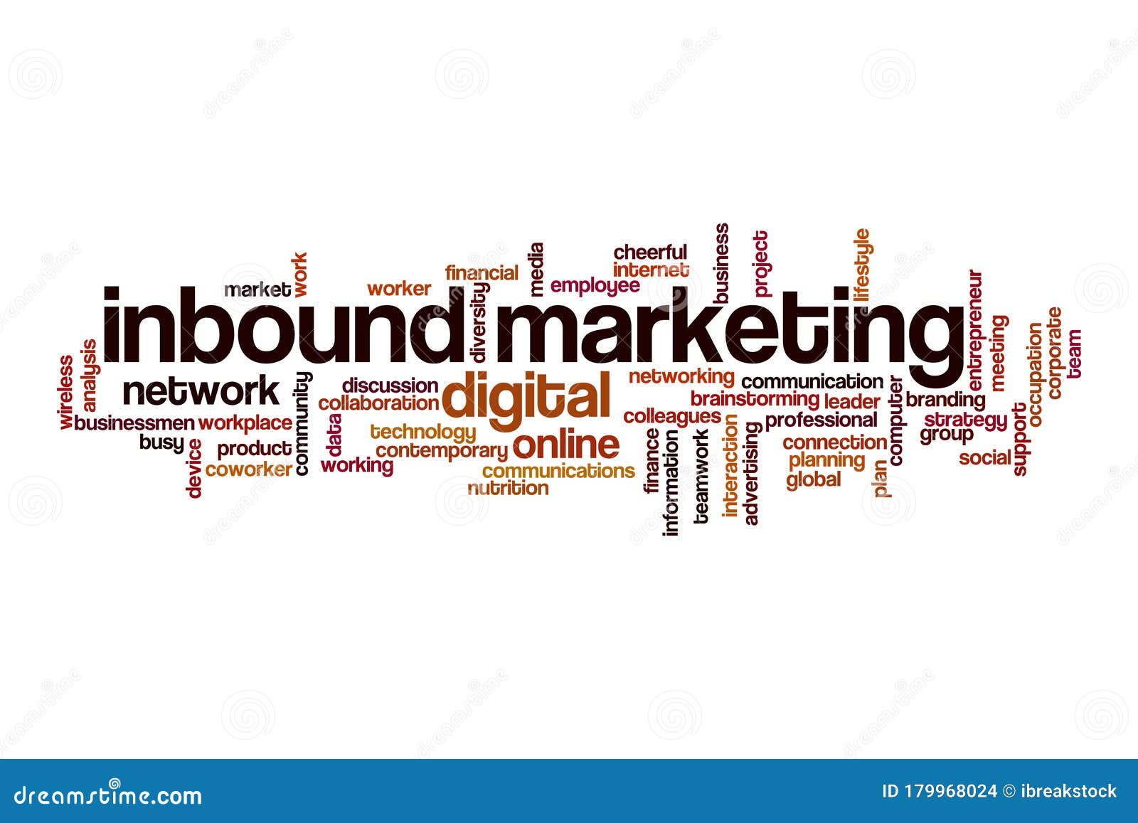 Inbound Marketing Word Cloud Concept Stock Illustration - Illustration ...