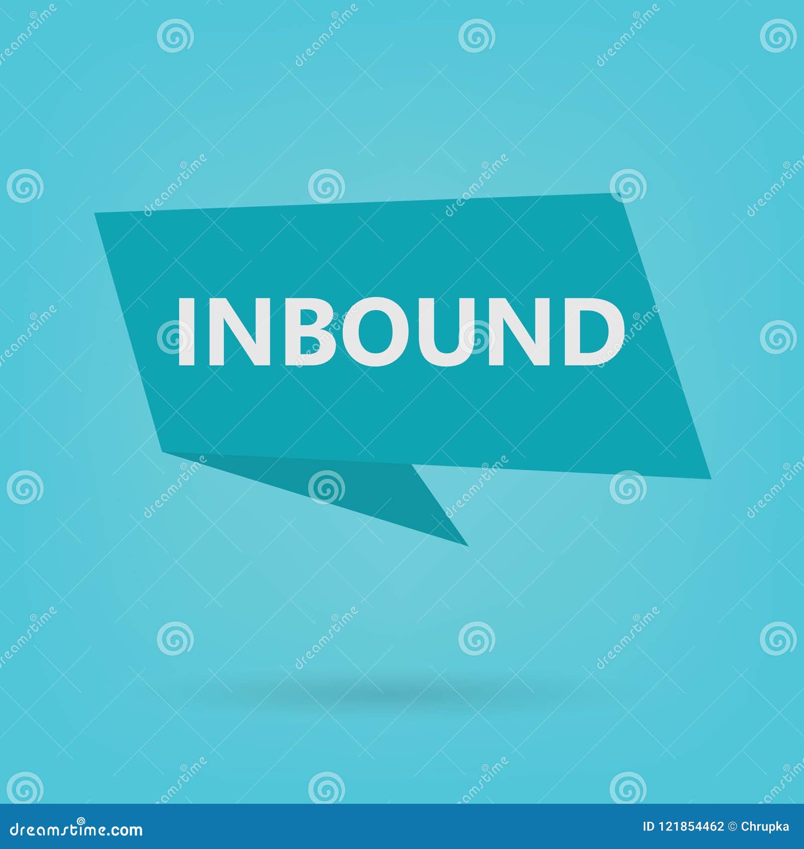 Inbound word on sticker stock vector. Illustration of blog - 121854462