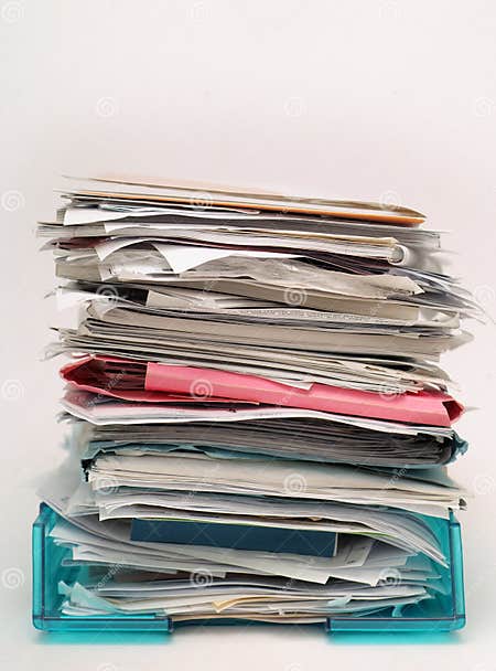 Inbox Files and Papers Documents Stock Image - Image of documents ...