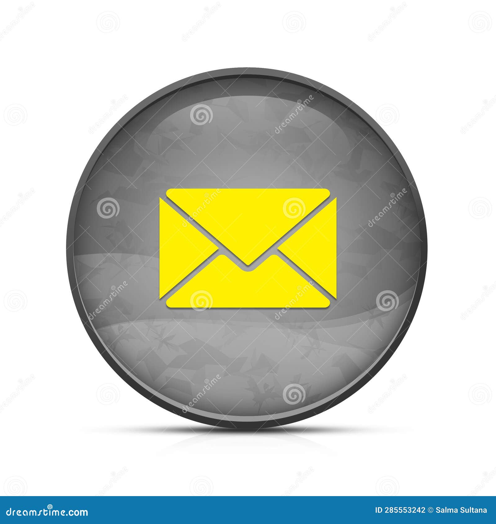 Inbox Icon on Classy Splash Black Round Button Illustration Stock ...