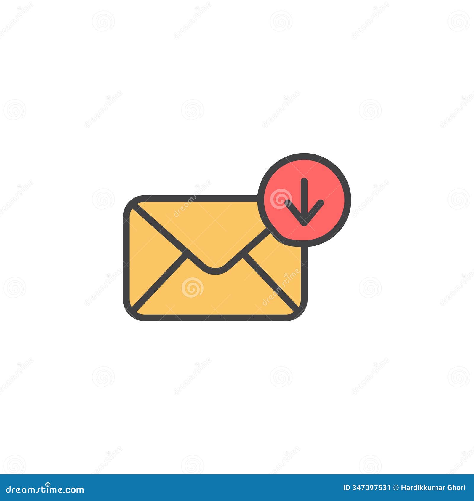 Inbox Icon in Colored Version Stock Illustration - Illustration of ...