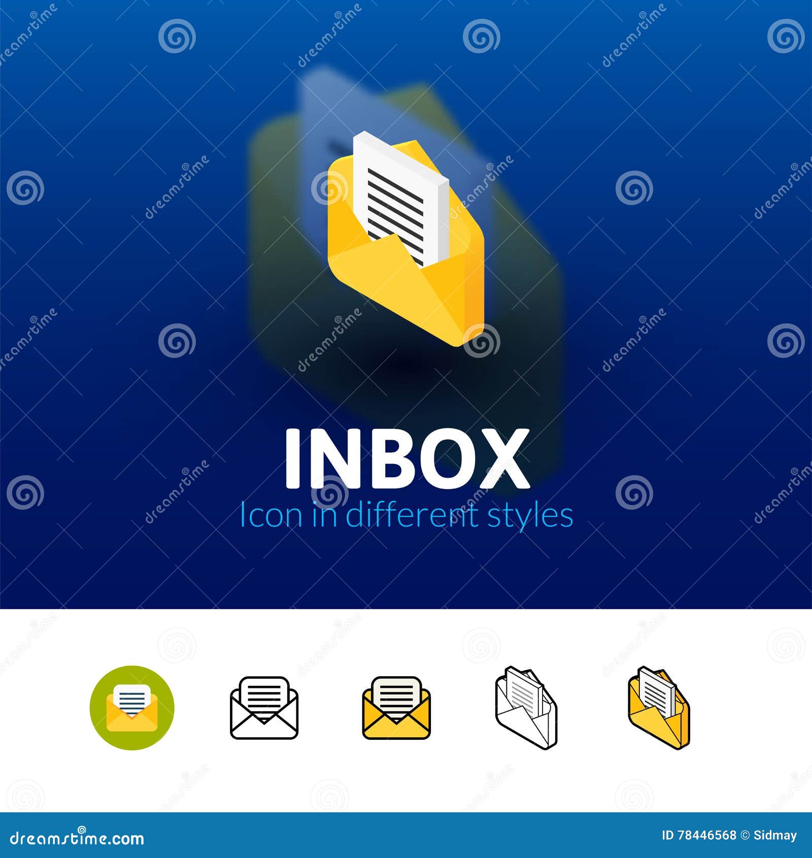 Inbox Icon in Different Style Stock Vector - Illustration of email ... Inbox Icon in Different Style Stock Vector - Illustration of email ...