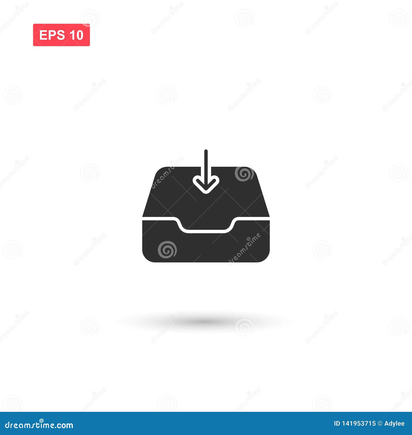 Inbox Icon Vector Isolated 5 Stock Vector - Illustration of email ...