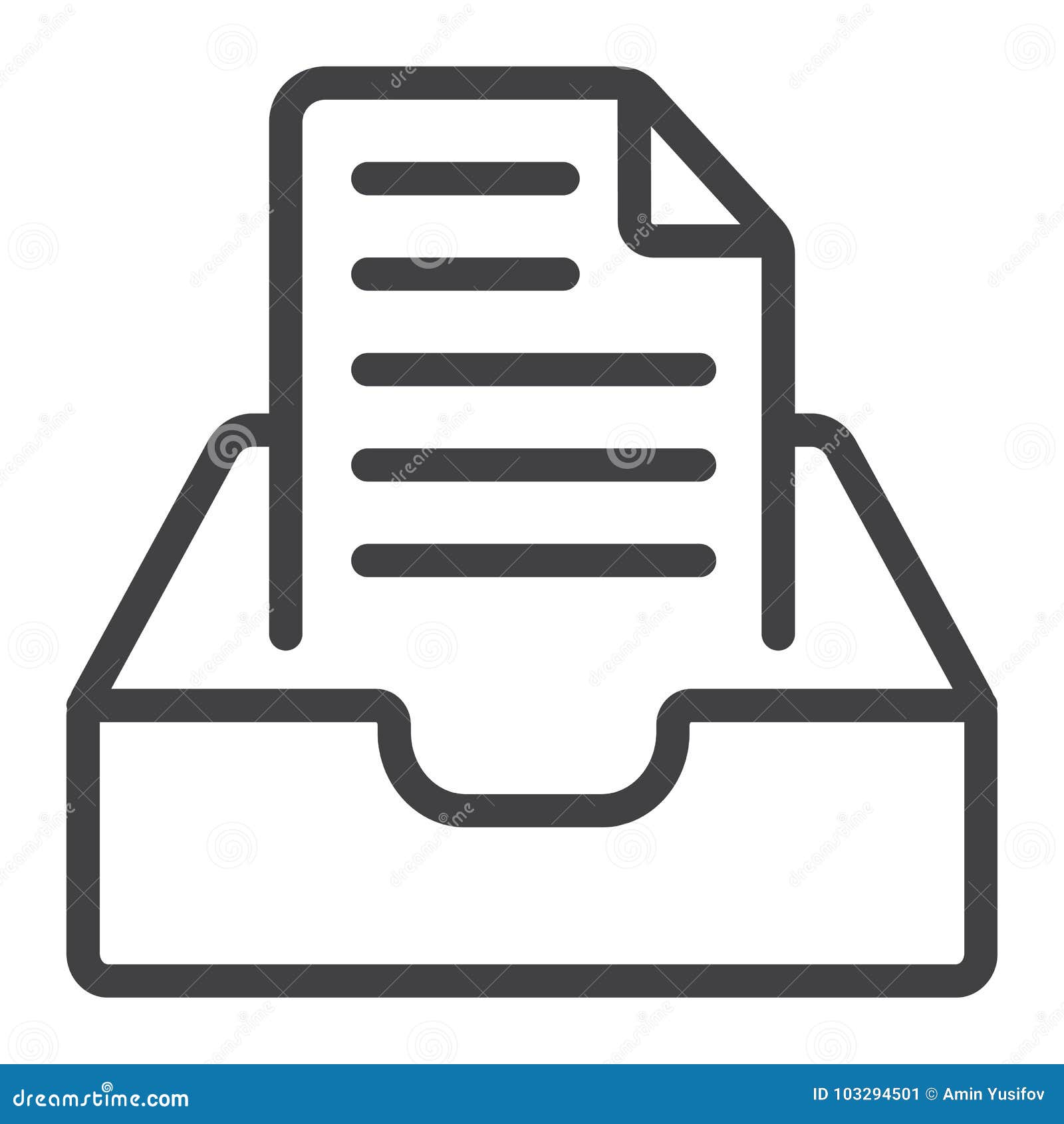 Inbox Line Icons, Signs, Vector Set, Linear Concept, Outline ...