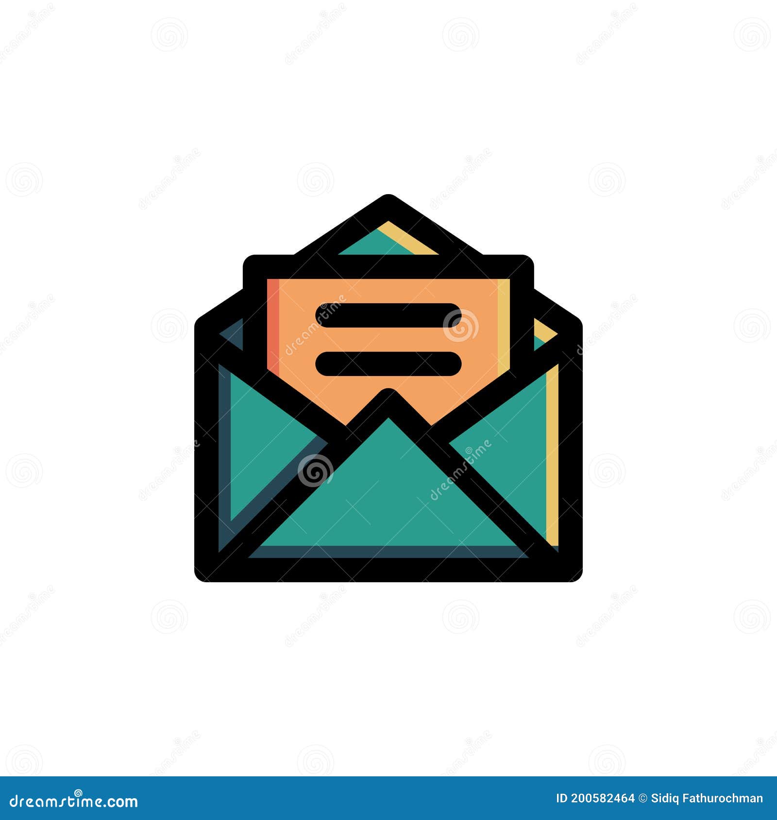 Inbox, Mail, Message Icon stock vector. Illustration of incoming ...