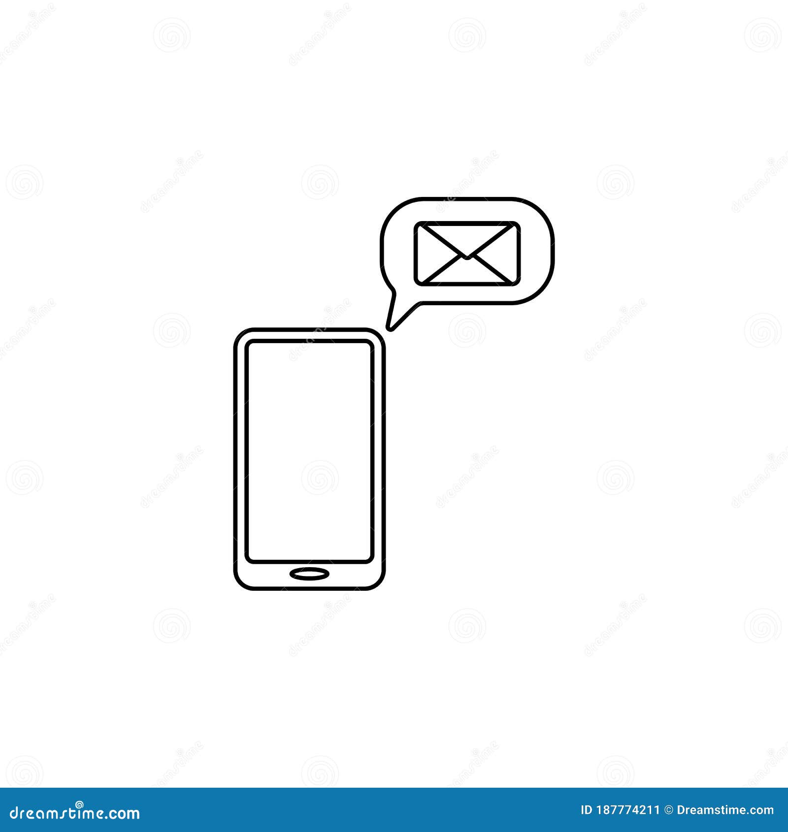 Inbox in Smart Phone Icon. Element of Sosial Media Network Icon for ...