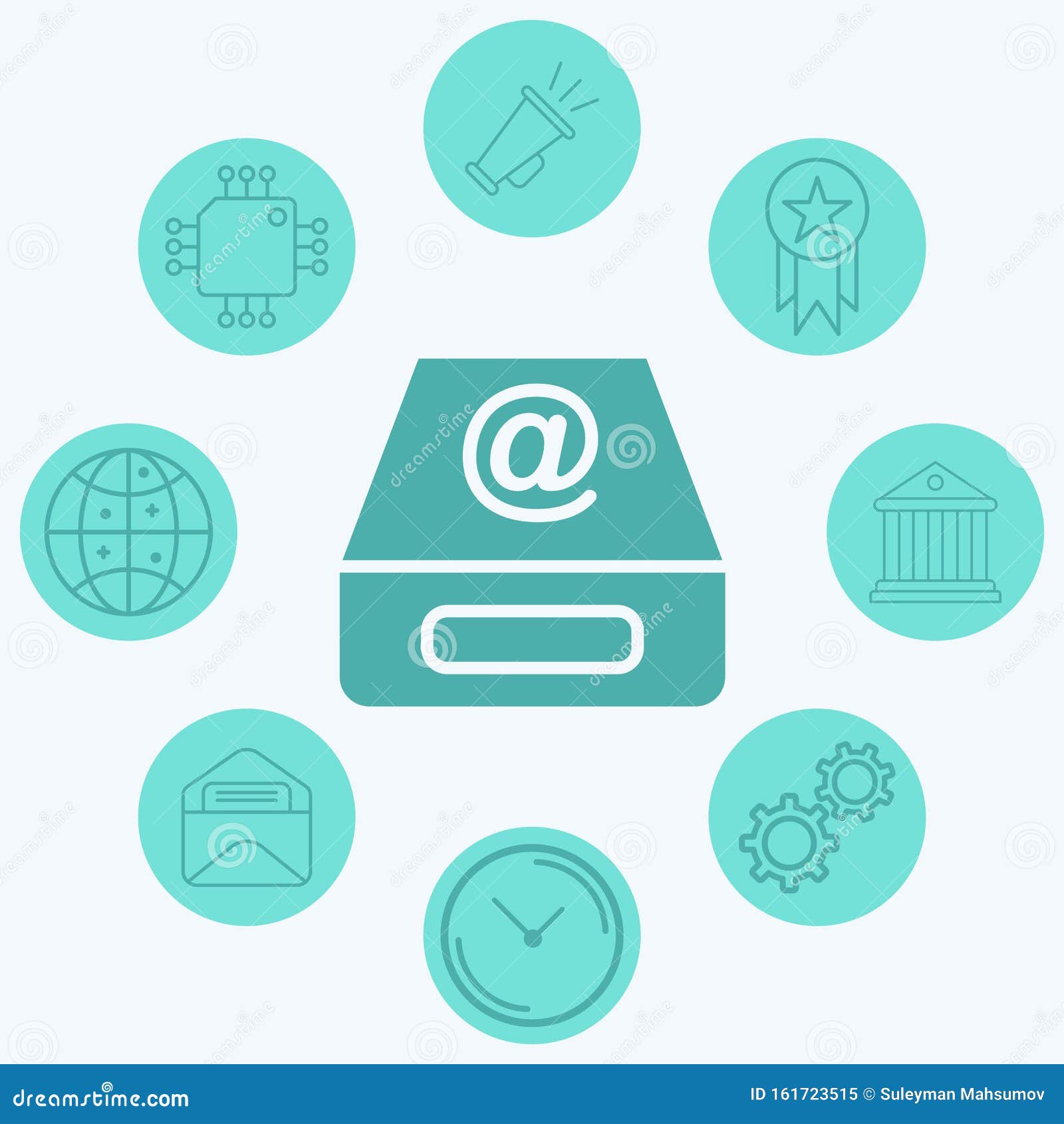 Inbox Vector Icon Sign Symbol Stock Illustration - Illustration of icon ...