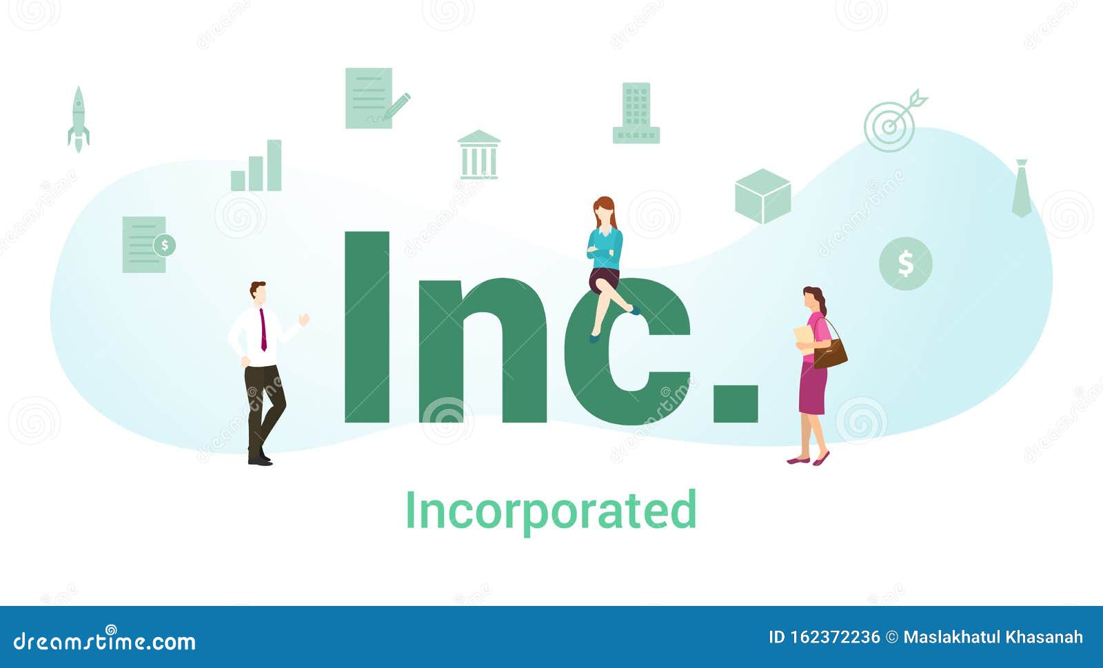 Inc Incorporated Concept with Big Word or Text and Team People with ...