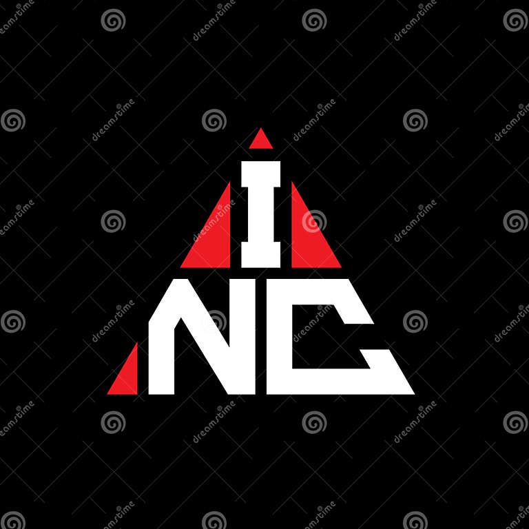 INC Triangle Letter Logo Design with Triangle Shape. INC Triangle Logo ...