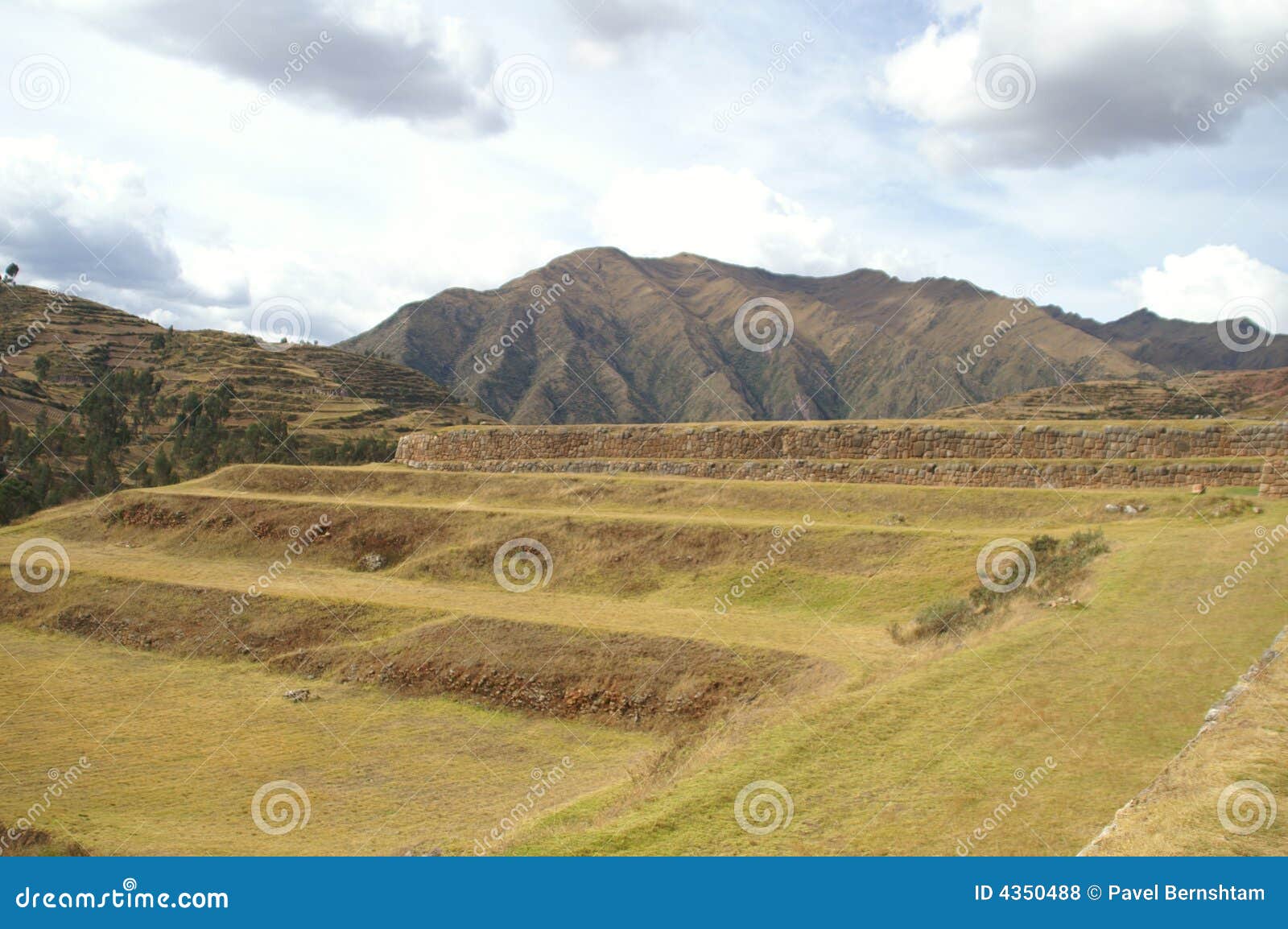 Inca Castle Ruins in Chinchero Stock Photo - Image of location, trip ...