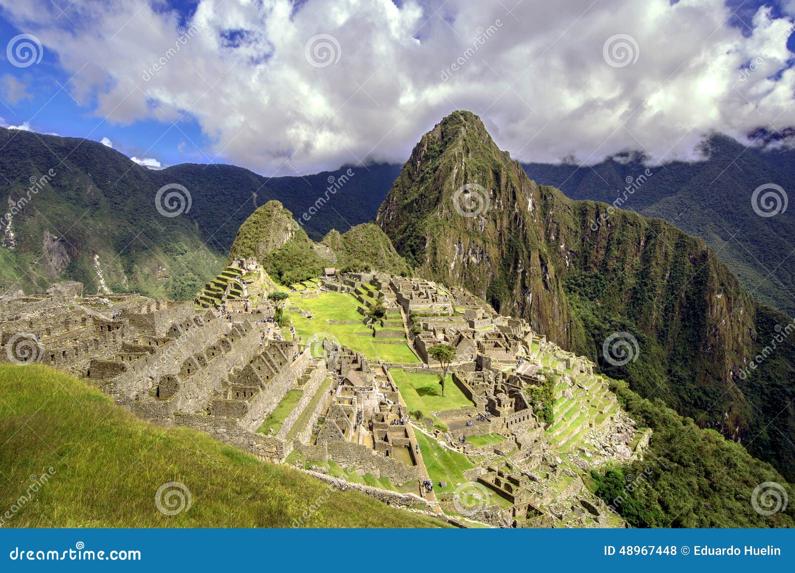 Inca City Machu Picchu (Peru) Stock Photo - Image of cloud, colonialism ...