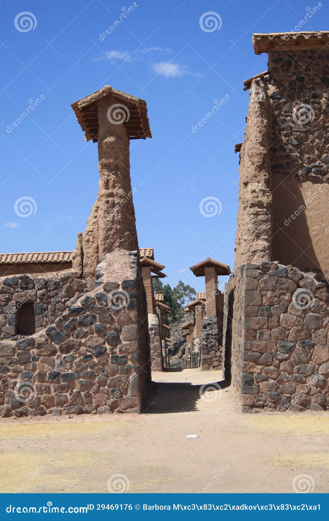 Inca construction stock photo. Image of fence, cloud - 29469176