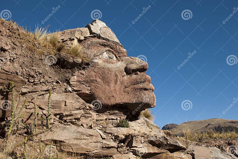 Inca Face stock photo. Image of huge, peru, wall, travel - 20466092