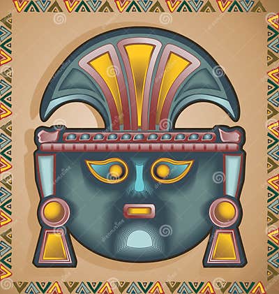 Inca Mask stock vector. Illustration of cult, ancient - 8089395