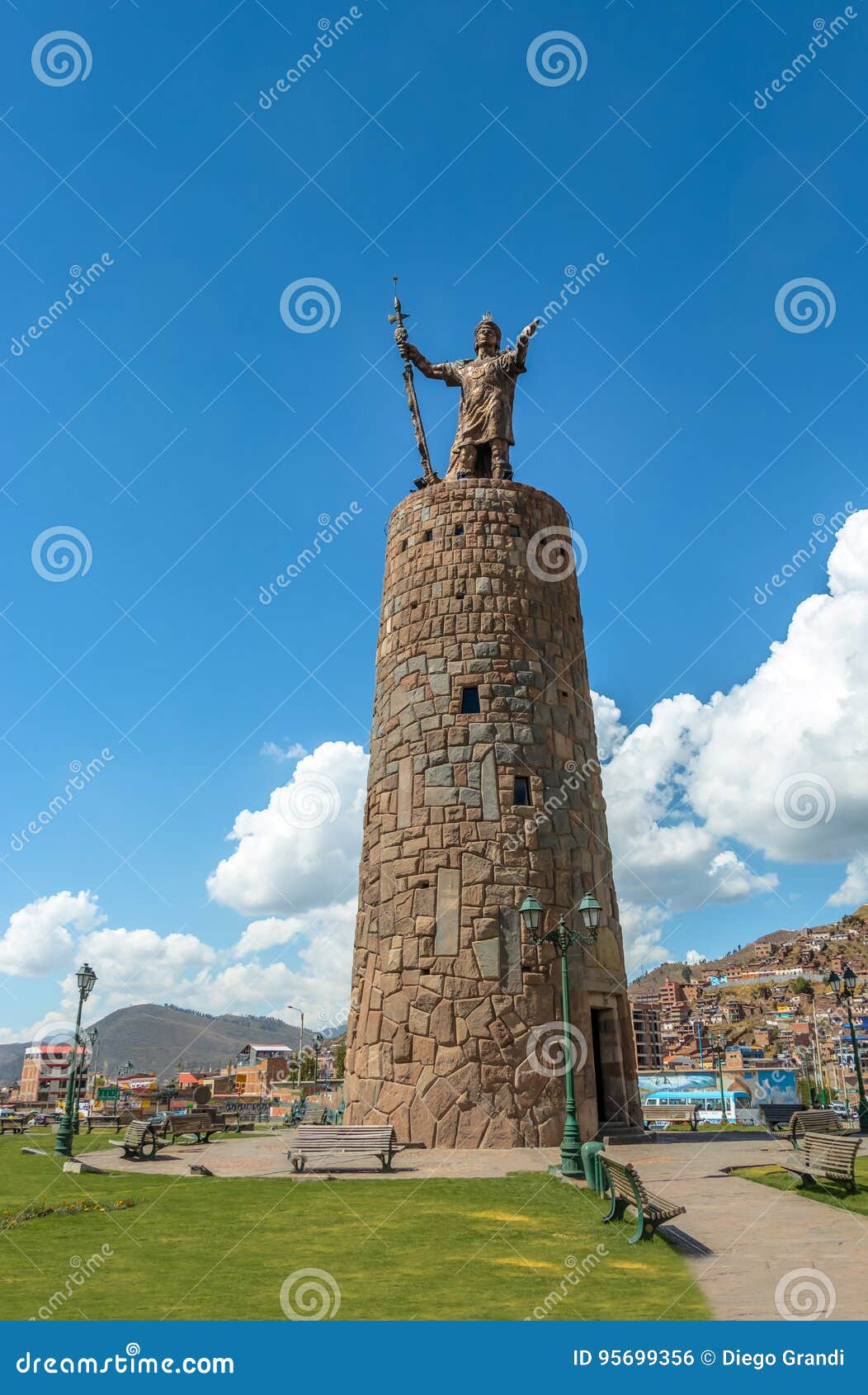 Inca Pachacutec Monument - Cusco, Peru Stock Photo - Image of building ...